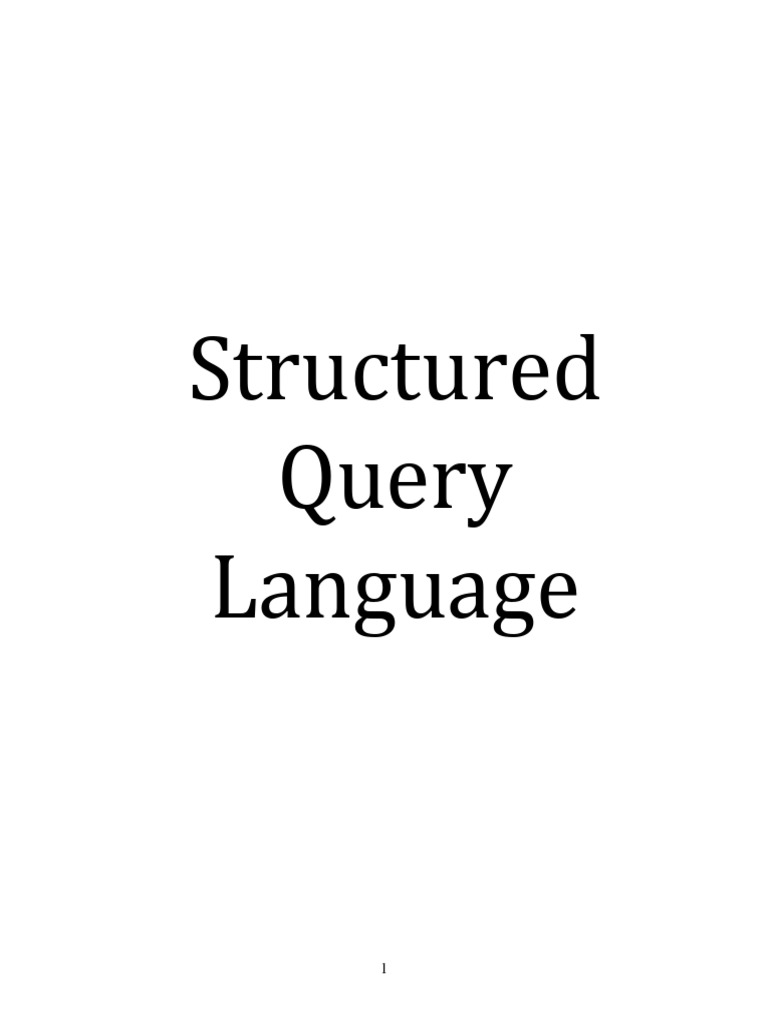 SQL Notes | PDF | Sql | Relational Database