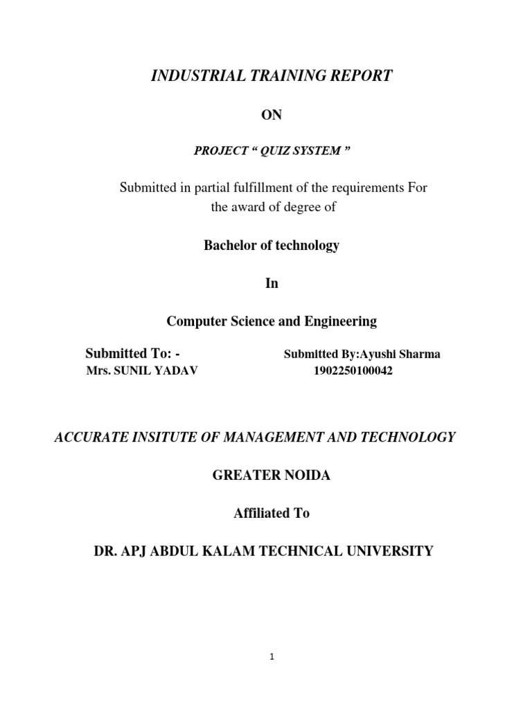 Industrial Training Report | PDF | Software Testing | Net Beans