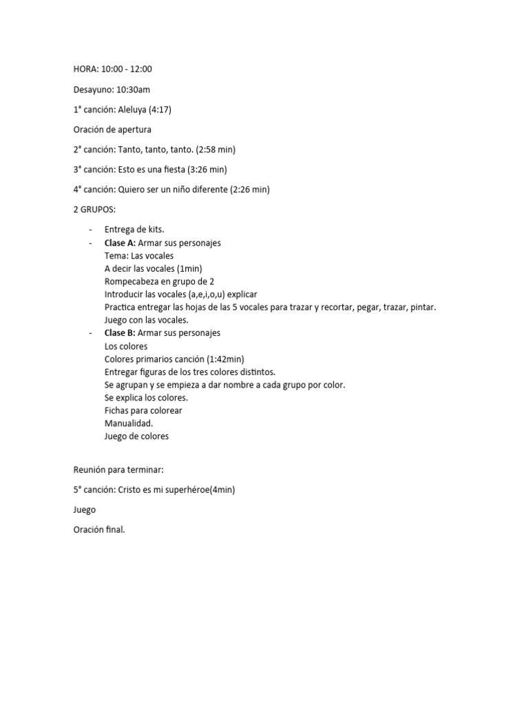 Actividades Infantiles: Vocales y Colores | PDF