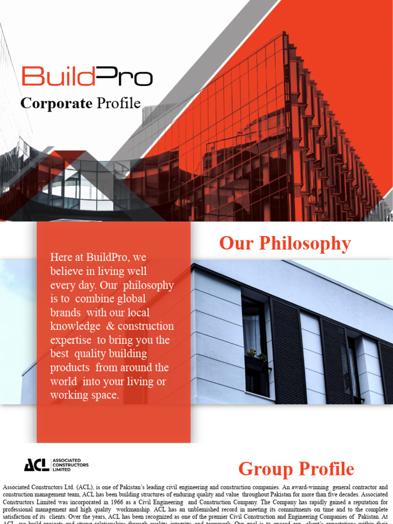 BuildPro Corporate Profile 2024 | PDF | Flooring | Brand