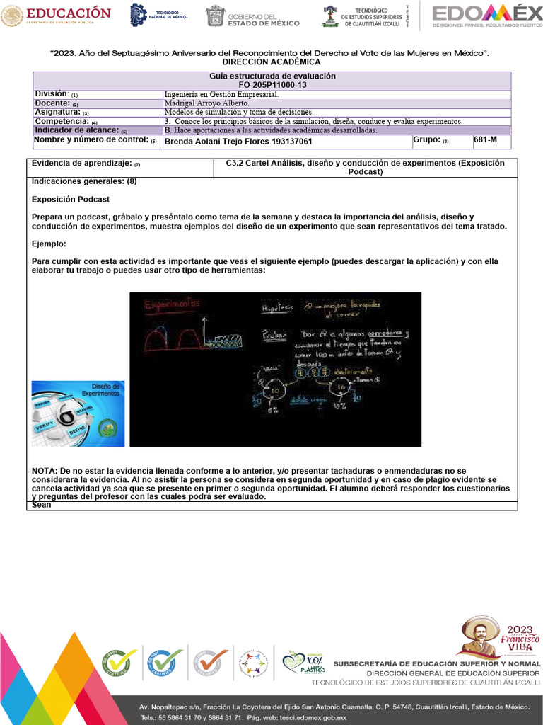 c3. E2, Podcast | PDF | Experimentar | Análisis de variación