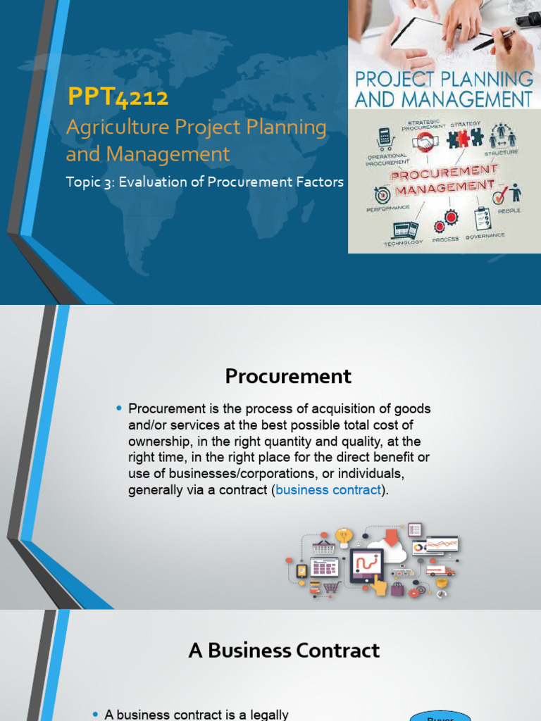PPT4212-Week3-Evaluation of Procurement Factors | PDF | Procurement ...