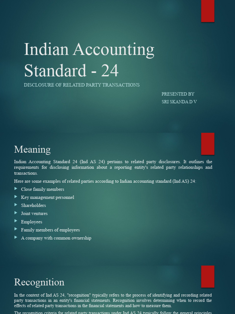 Indian Accounting Standard - 24 | PDF | Fair Value | Financial Statement