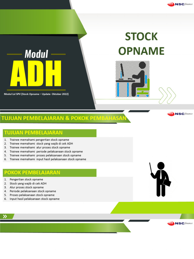 12.modul Adh (SPV) - Stock Opname (Oktober 2022) | PDF