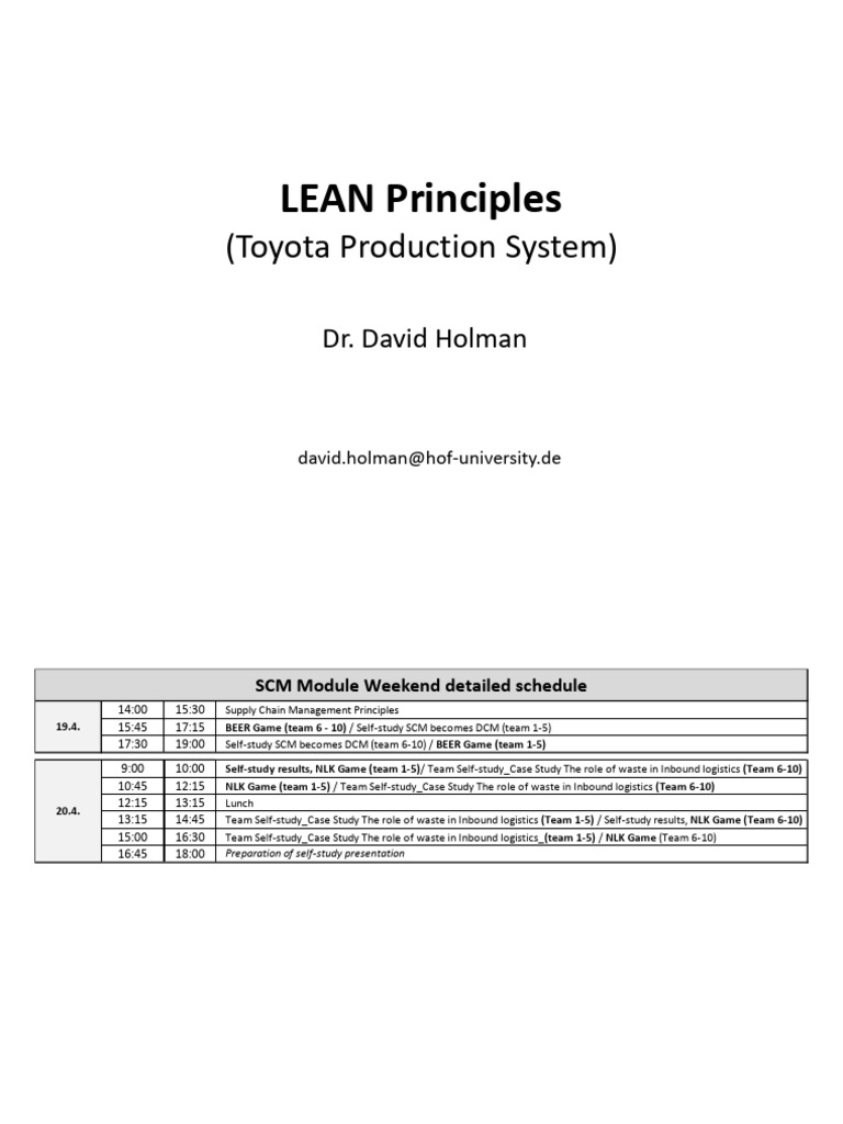 2_LEAN principles_SCM Module SuSe2024_Gr1_Moodle | PDF | Lean Manufacturing | Supply Chain ...
