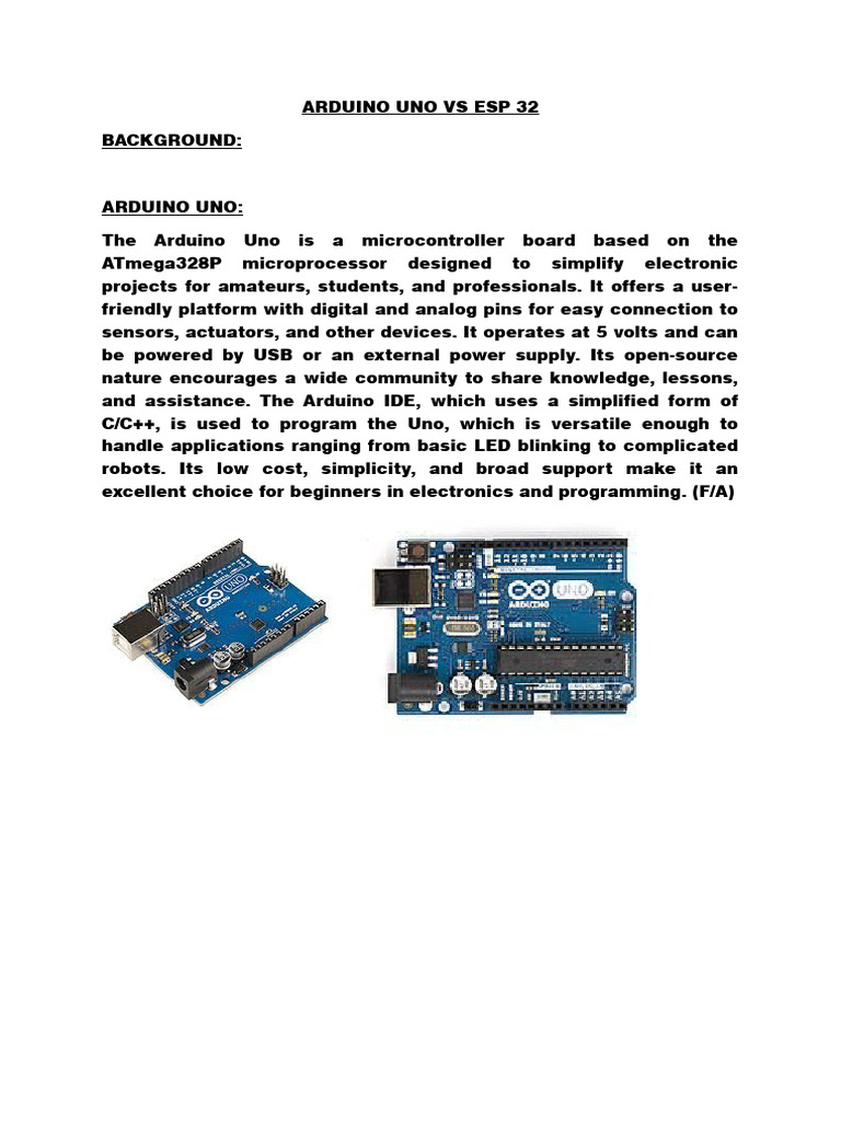 ArdVsEsp | PDF | Arduino | Internet Of Things
