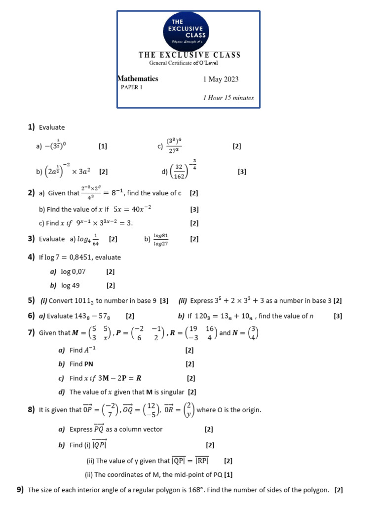 Physics Straight A's - Maths O'Level | PDF | Differential Geometry ...