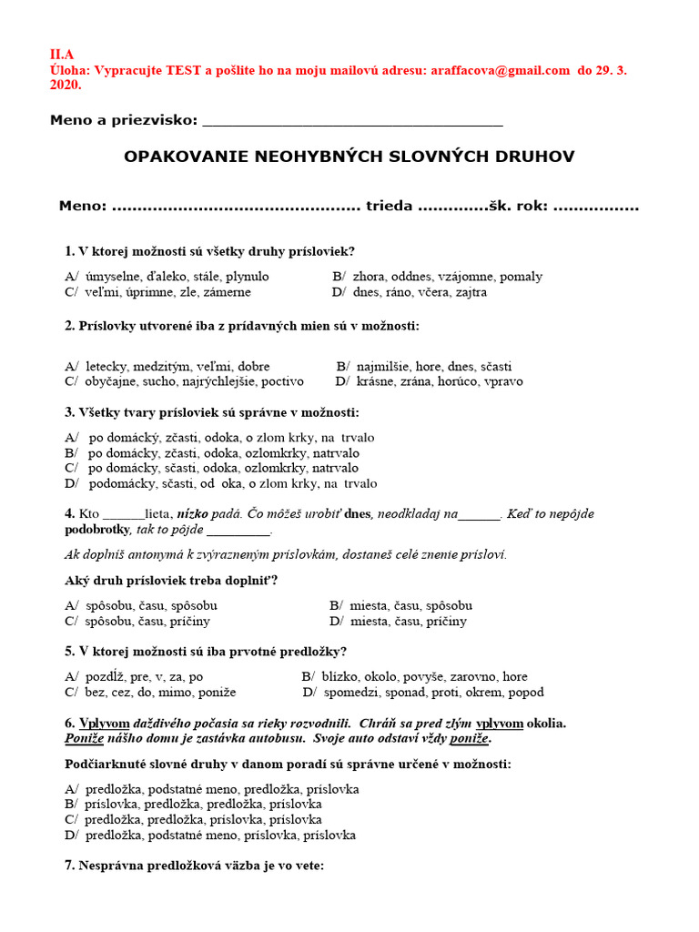 Opakovanie | PDF