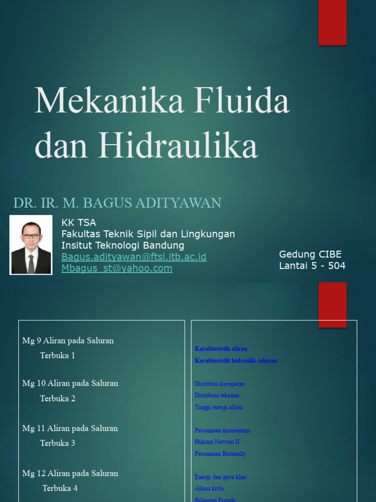 Karakteristik Aliran Saluran Terbuka | PDF