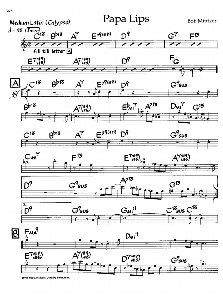 B.Mintzer - Papa Lips | PDF