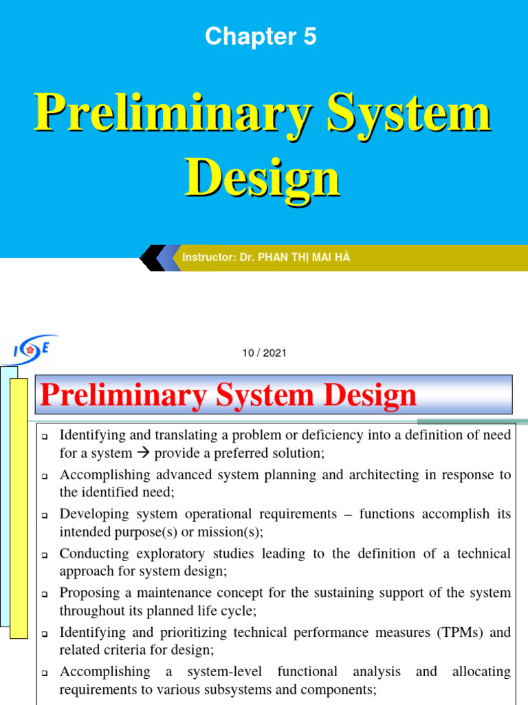 Preliminary System Design Overview | PDF | System | Analysis