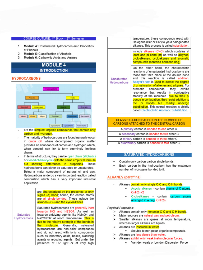 Orgchem Lab M4 | PDF | Alkene | Alkane