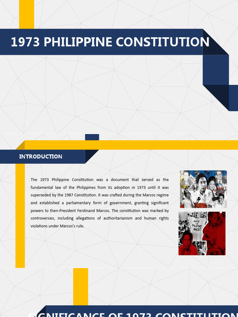 1973 Philippine Constitution Overview | PDF | Constitution | Civil ...