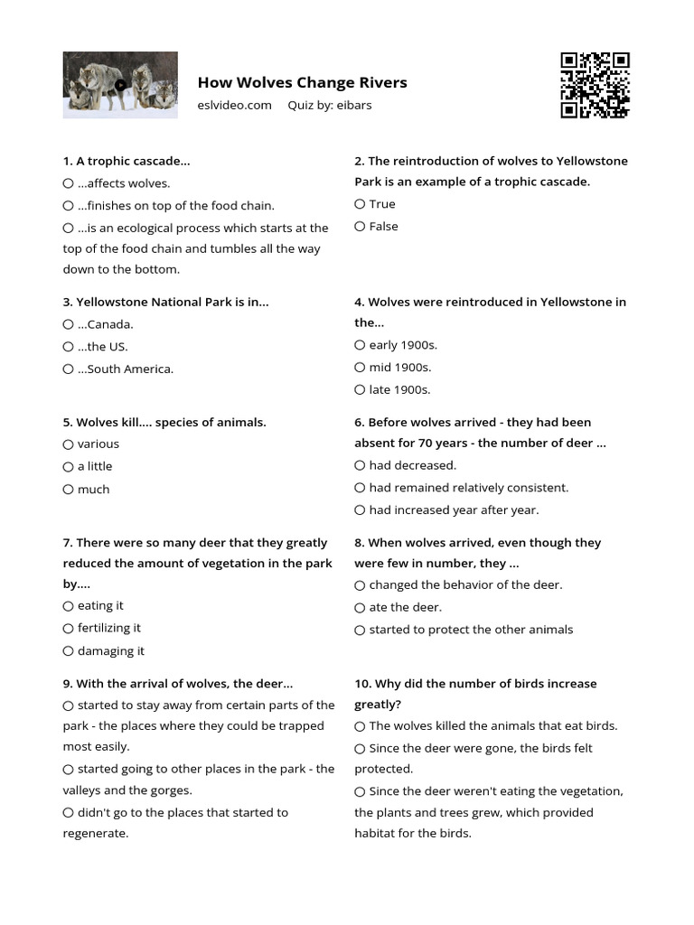 How Wolves Change Rivers | Download Free PDF | River | Wildlife