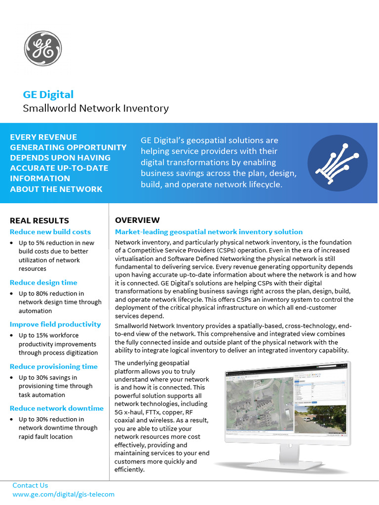 Smallworld Network Inventory From Ge Digital Brochure | PDF | Computer ...