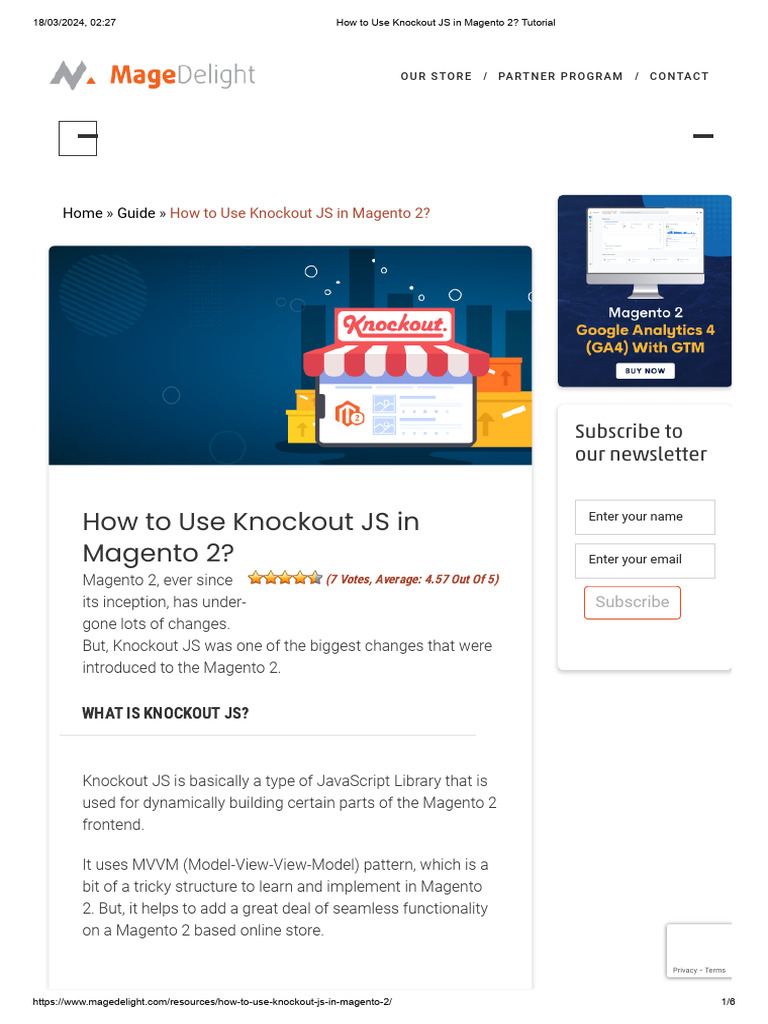 How To Use Knockout JS in Magento 2 - Tutorial | PDF | Magento | Document Object Model