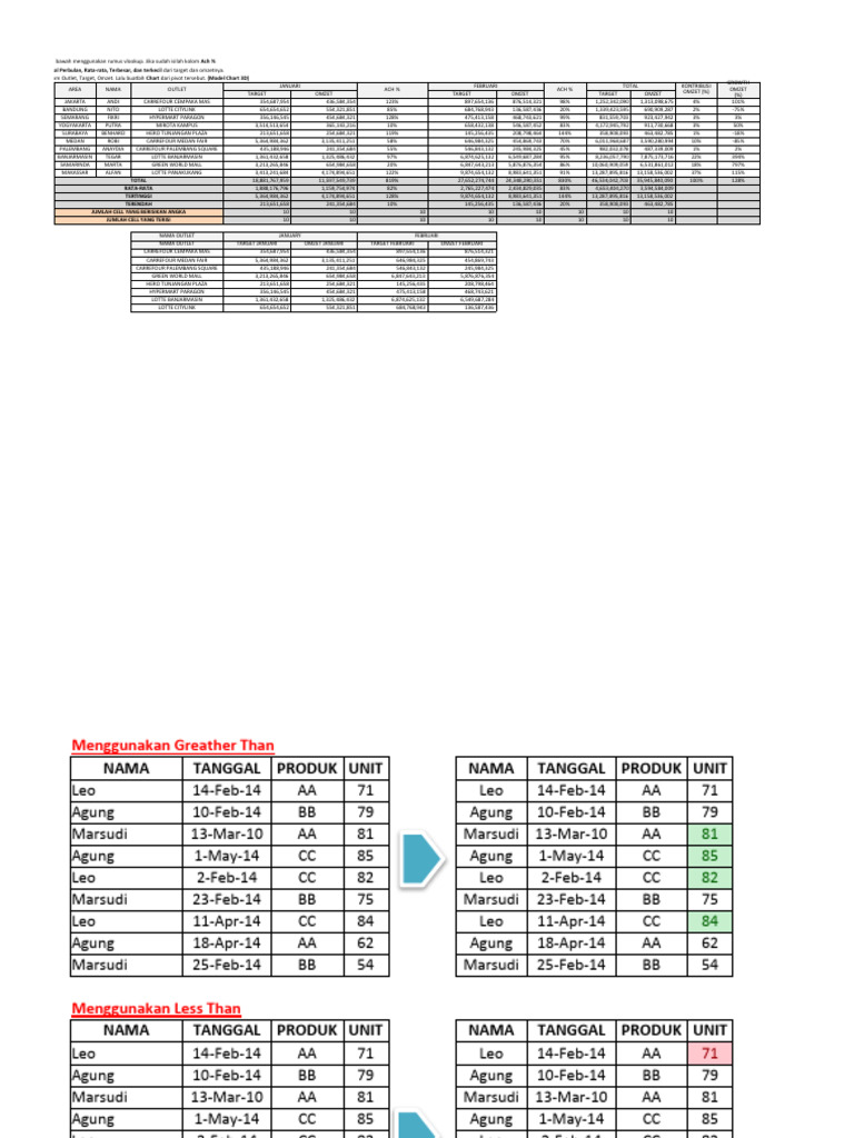 Soal Training Excel | PDF