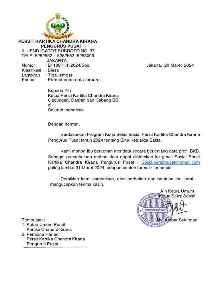 Surat BKB | PDF