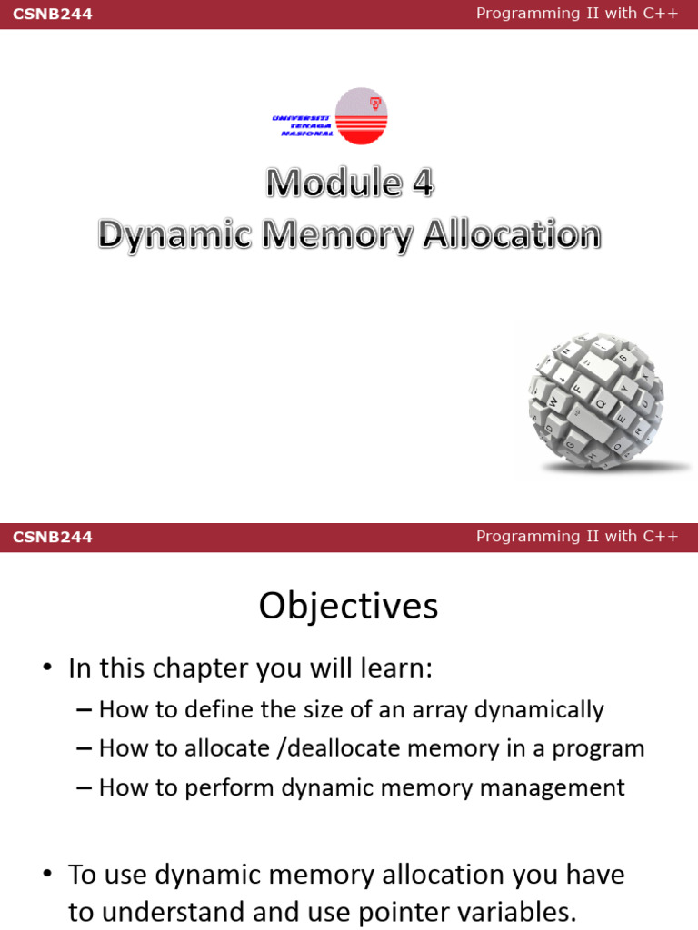04 Dynamic Memory Allocation | PDF | Pointer (Computer Programming) | C++