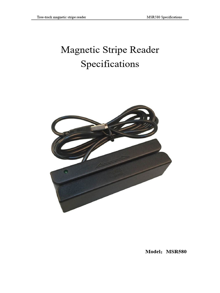 MSR580Tree Track Magnetic Stripe Reader EN | PDF | Usb | Personal Computers