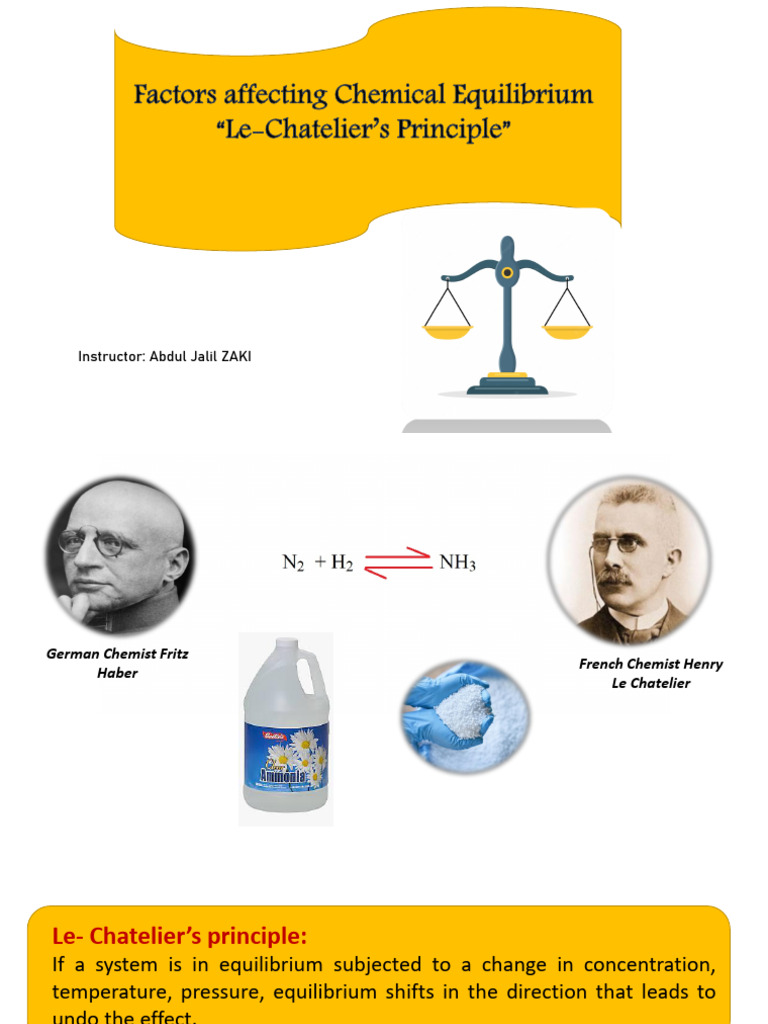 Factors Affecting The Chemical Equilibrium 11grade Chemistry | PDF ...