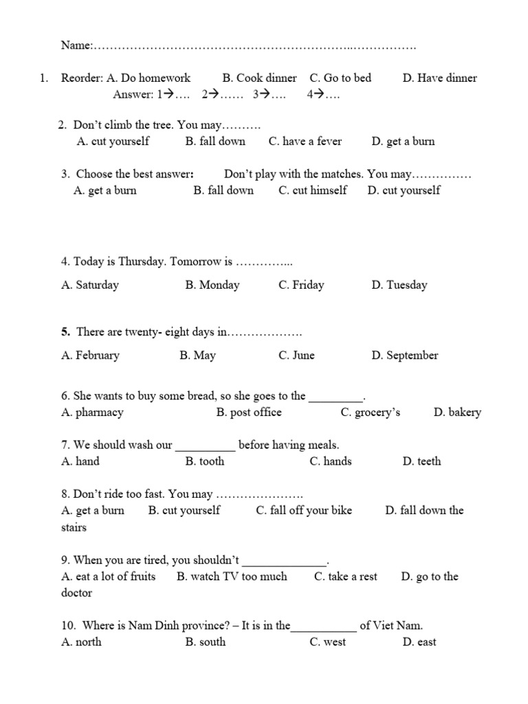 Tiếng Anh- câu hỏi PTNL 44b | PDF | Language Arts & Discipline | Home & Garden