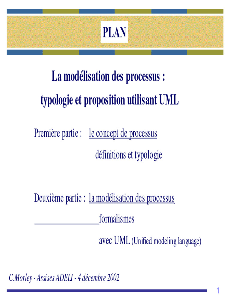Modélisation des processus avec UML | PDF | Workflow | Processus d'affaires