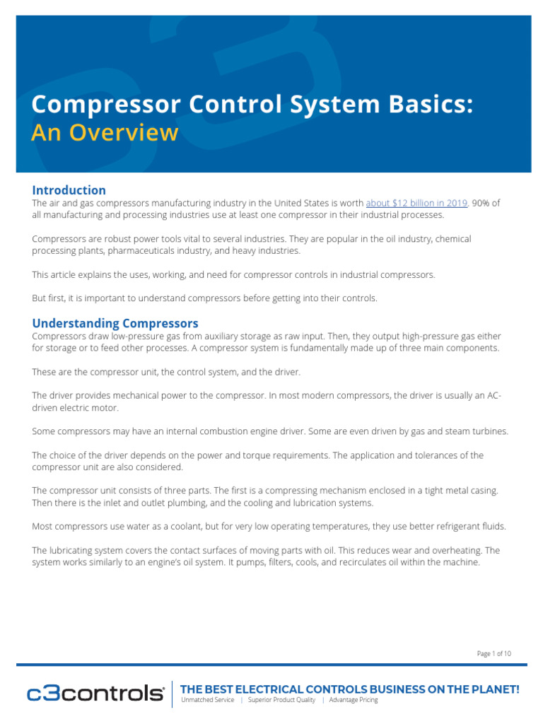 c3controls-Whitepaper-Compressor-Control-System-Basics | PDF | Electric ...