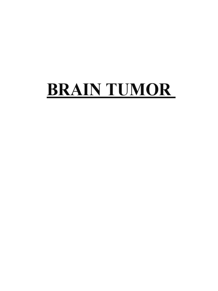 Brain Tumor | PDF | Brain Tumor | Autonomic Nervous System