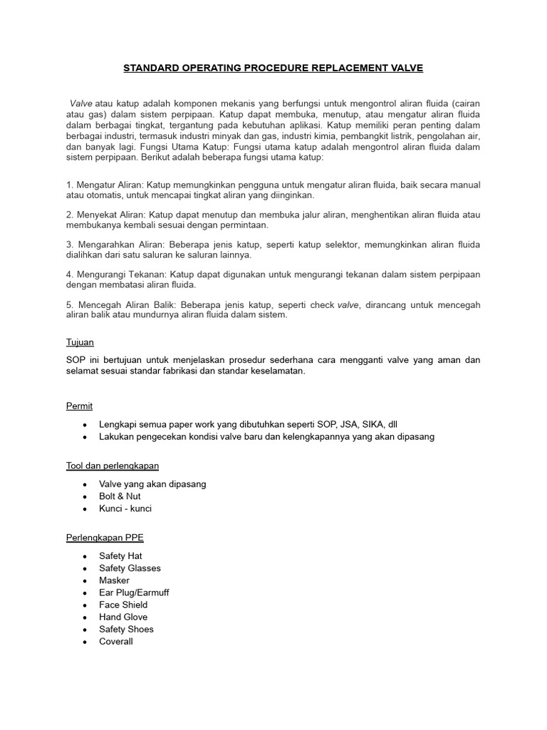 Standard Operating Procedure Mesin Gerinda Tangan | PDF