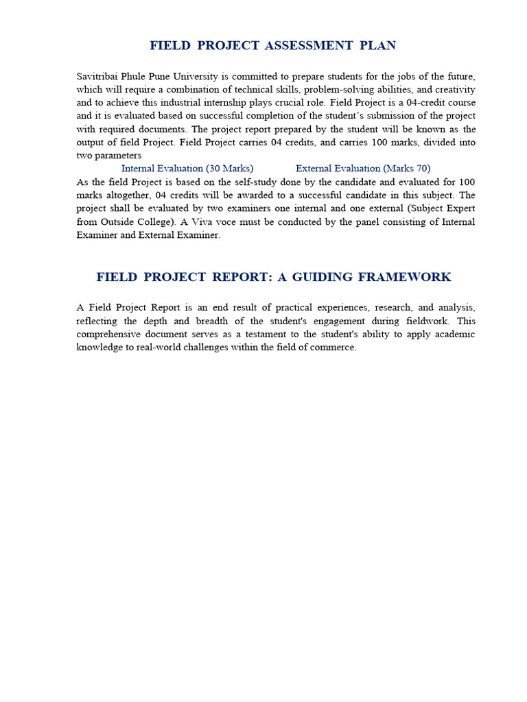 Field project formats | PDF | Methodology | Cognition