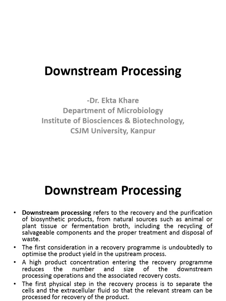 Downstream Processing | Download Free PDF | Filtration | Chromatography
