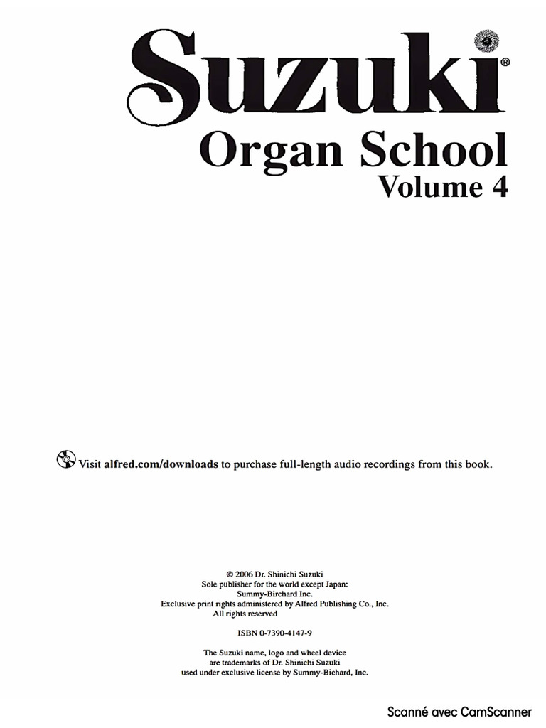 Suzuki Methode Orgue Vol 4 | PDF