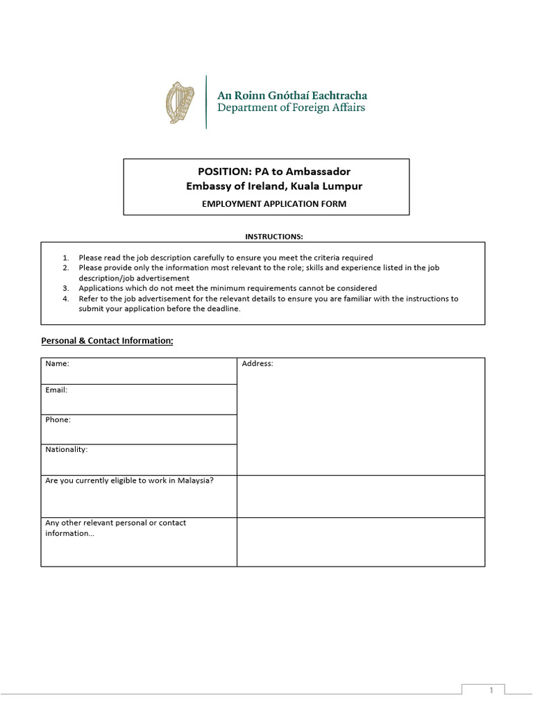 PA Application Form | PDF | Fluency | Knowledge