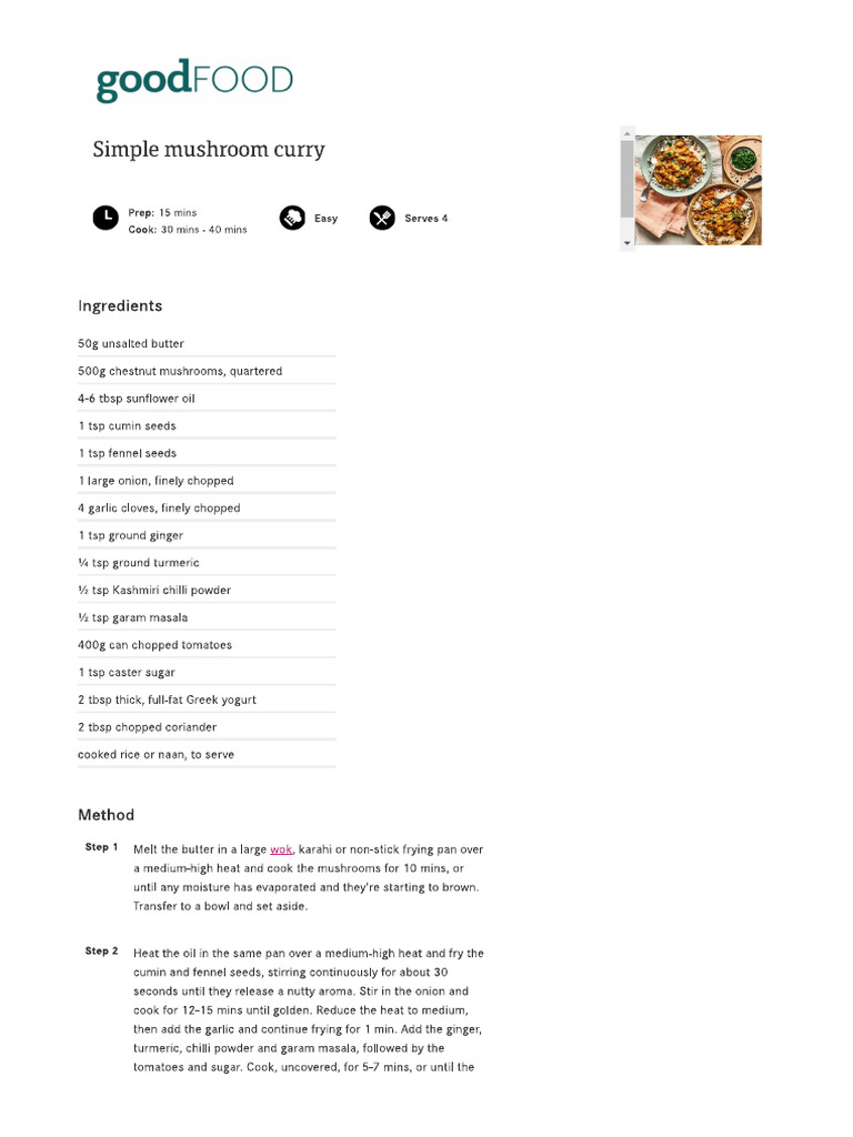 Simple Mashroom | PDF