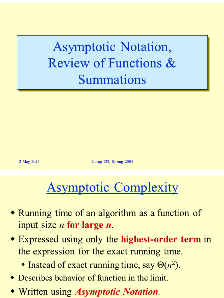 Algorithm Bigo Notation | PDF