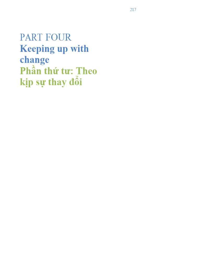 Part Four: Keeping Up With Change | PDF
