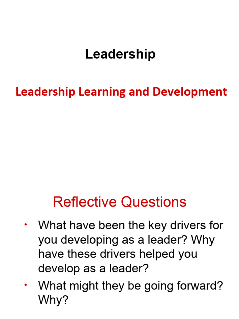 Leadership Learning and Development | PDF | Leadership | Learning