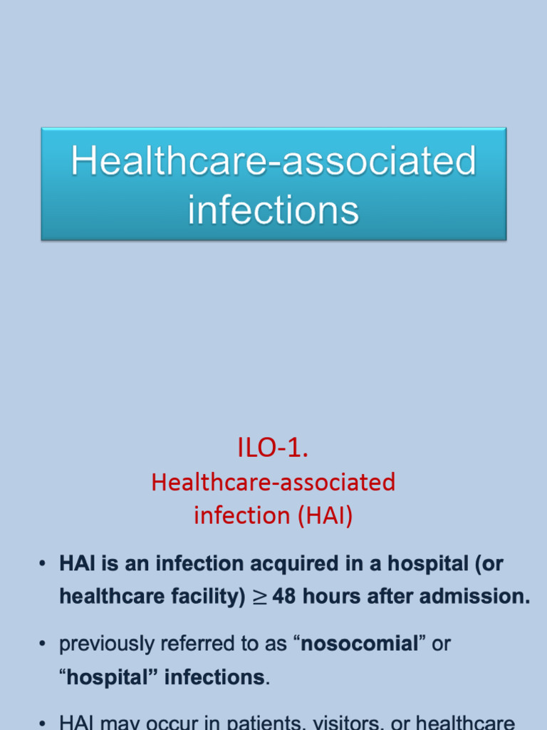HAI Prevention for Healthcare Workers | PDF | Pathogen | Immunodeficiency