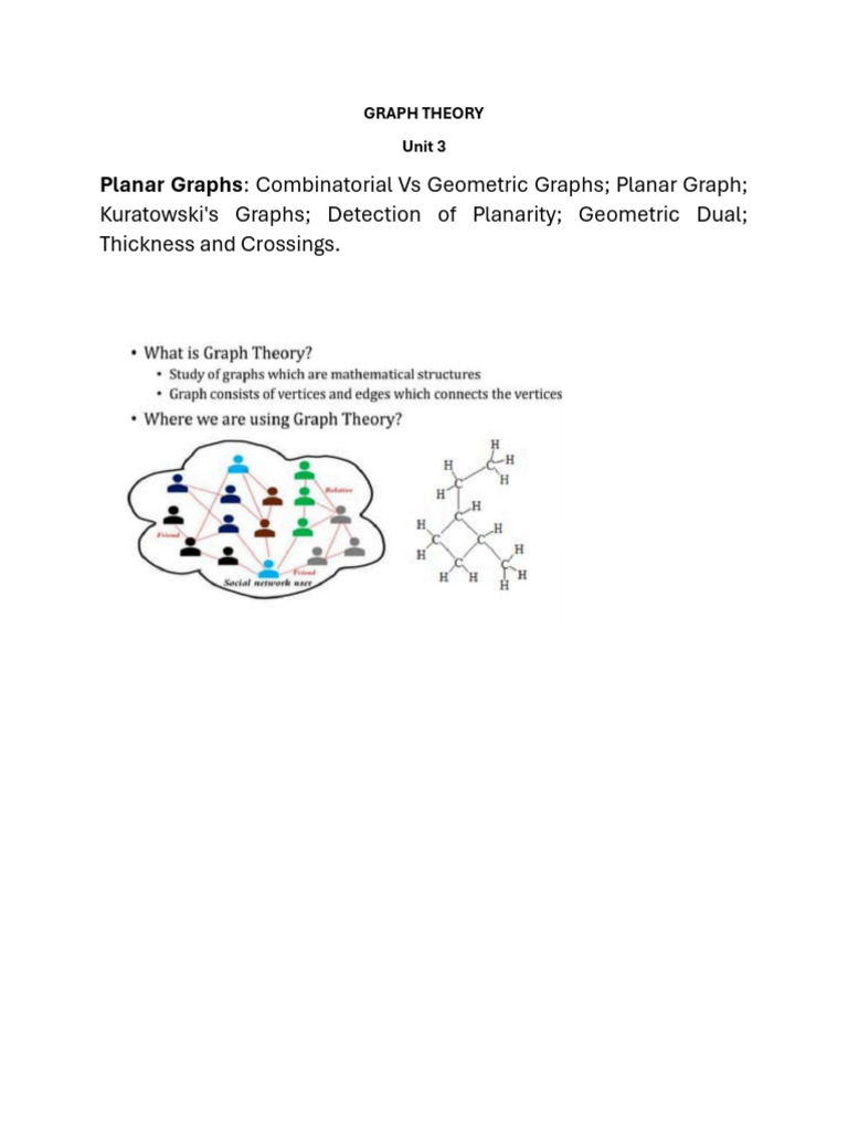 Graph Theory - Uniit 3 - Planar Graphs - Notes | PDF | Graph Theory ...