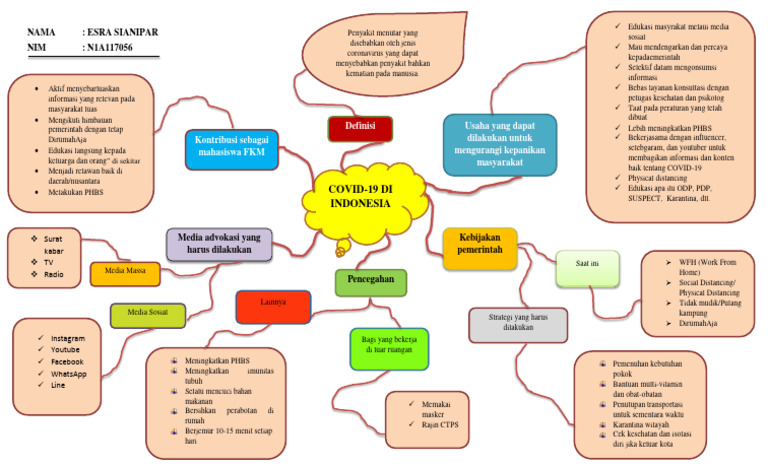 Mind Mapping Kesmas Covid 19 Di Indonesi | PDF