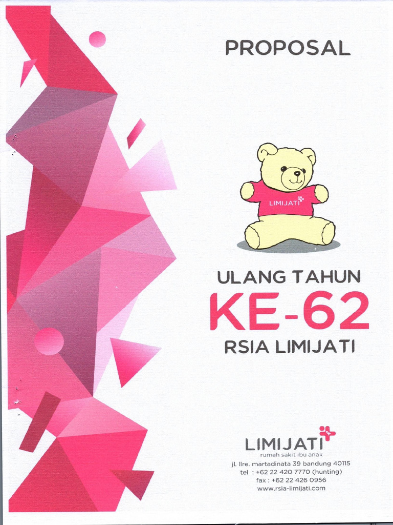 Proposal HUT RSIA Limijati 62th | PDF
