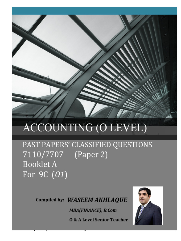 Classified Past Paper Questions Booklet A | PDF | Debits And Credits ...