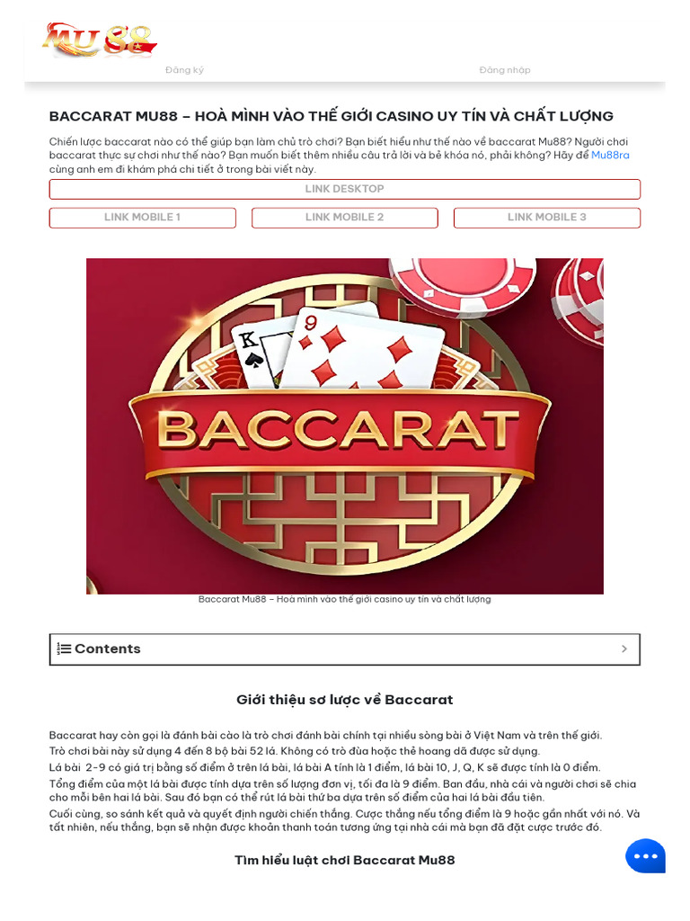Baccarat Mu88 | PDF