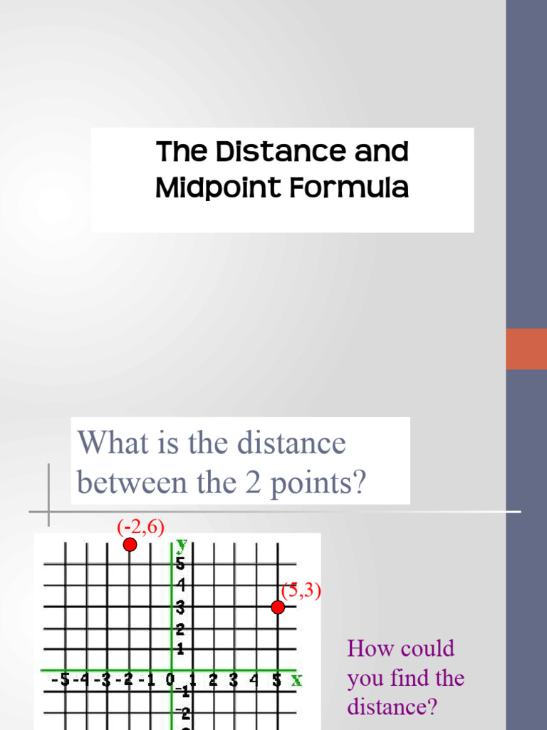 Distance and Midpoint Formulas Guide | PDF | Triangle | Classical Geometry
