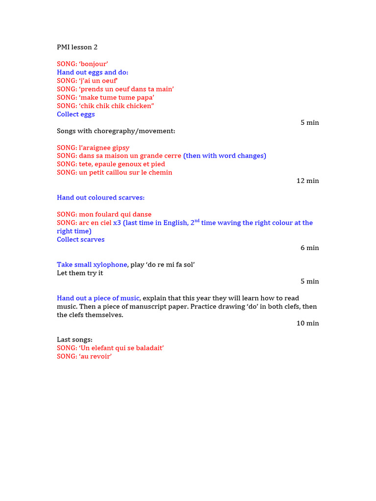 Multi-Instrument Lesson Plan 1 | PDF