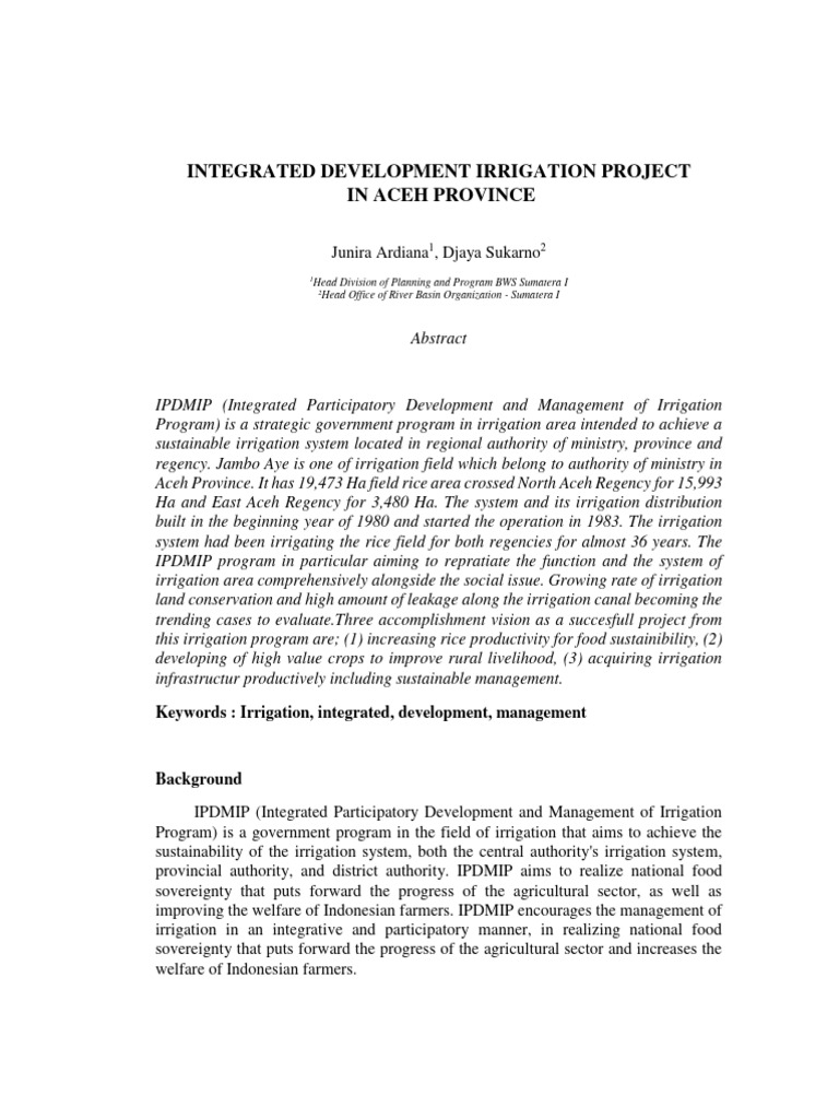 MAKALAH IPDMIP Eng | PDF | Irrigation | Agriculture