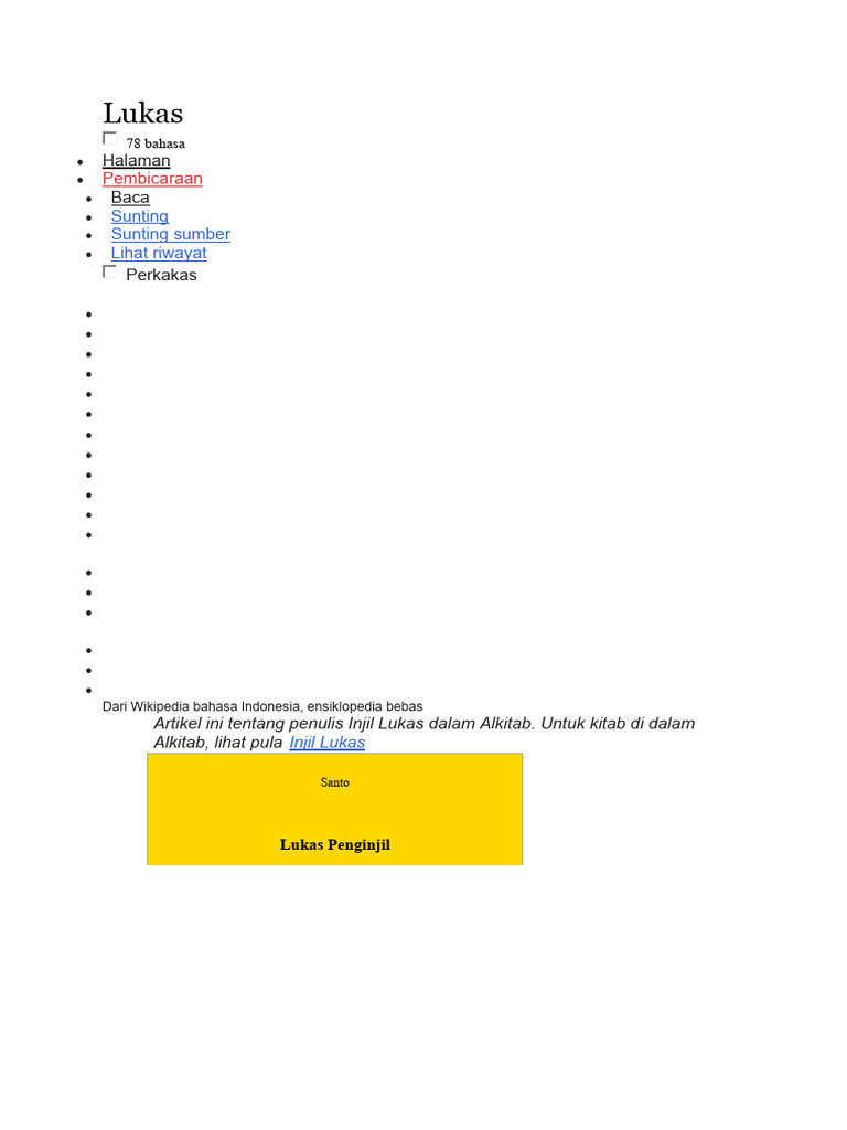 KITAB LUKAS - BIODATA | PDF