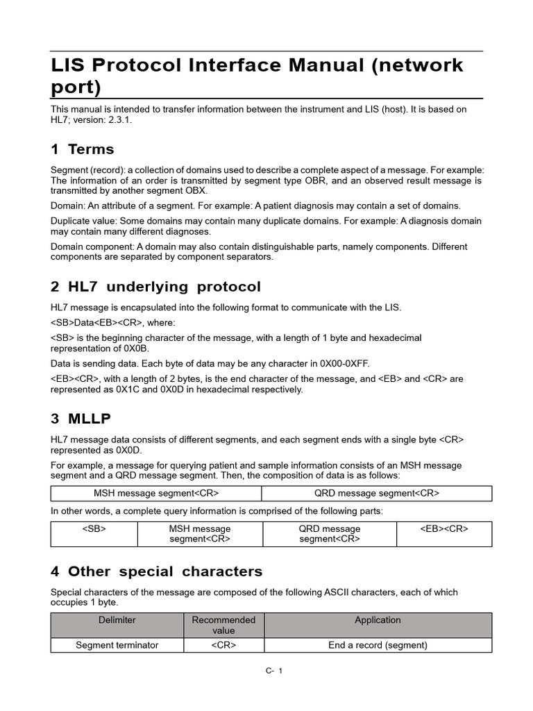 U Series LIS Protocol | PDF | Computer Science | Computer Data