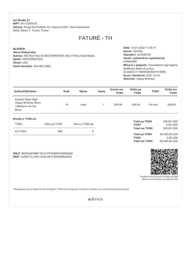 Invoice 18 2022 | PDF